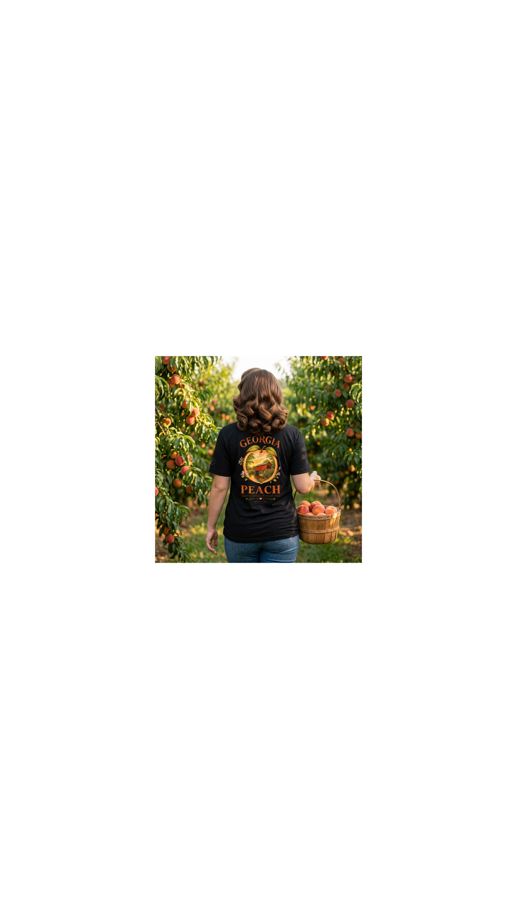 Georgia Peach Historic Bridge Tee — Ladies' Classic Short Sleeve – Salt ...